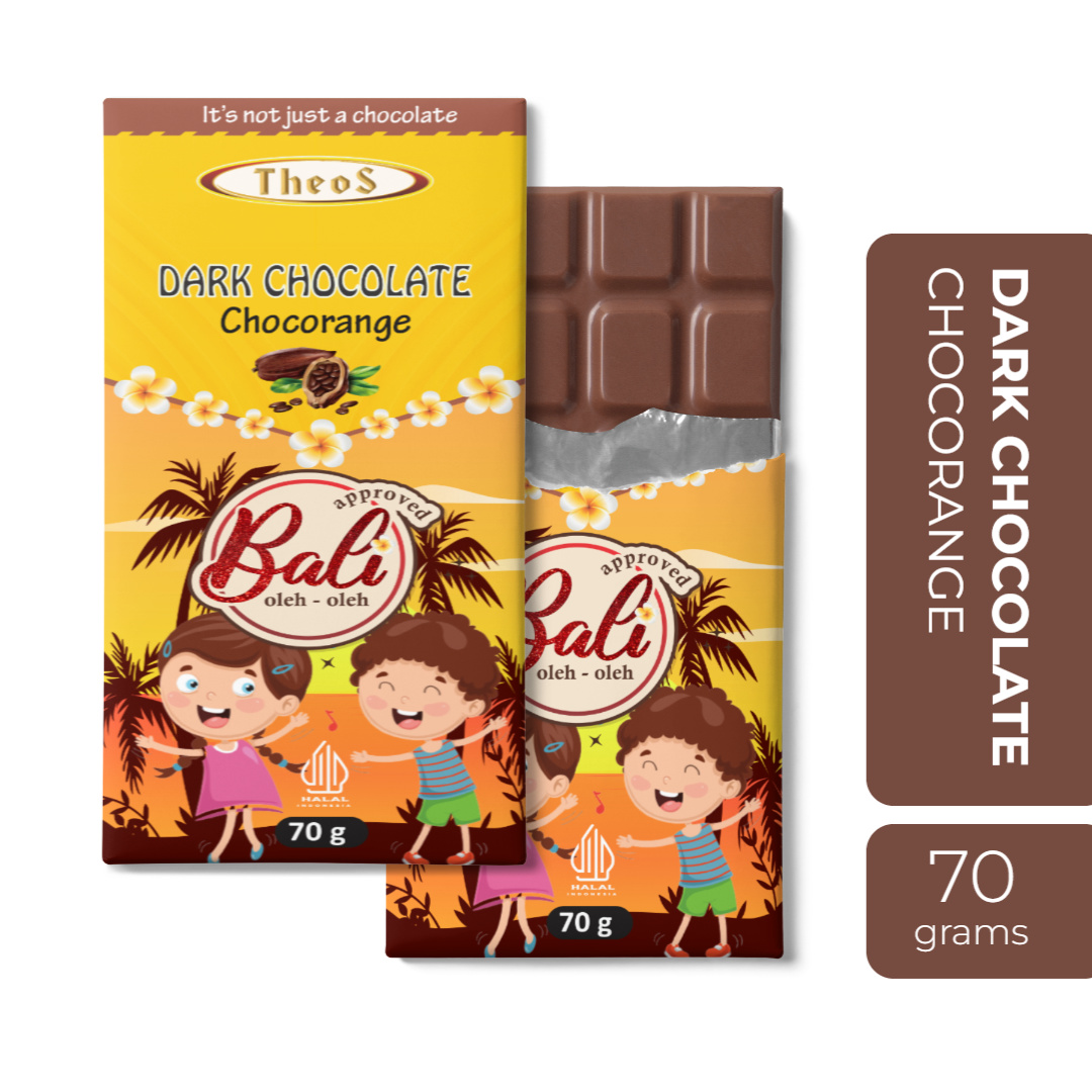 Dark Chocolate 70G - Chocorange - Coklat Theos