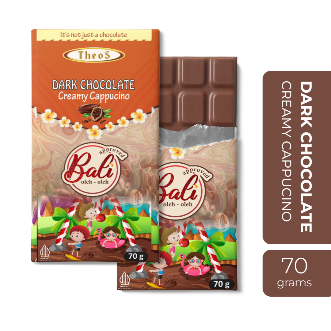 Dark Chocolate 70G - Creamy Cappuccino - Coklat Theos